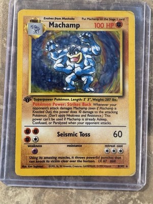 Machamp 8/102 1st Edition Holo Base Set Pokémon LP+ | eBay