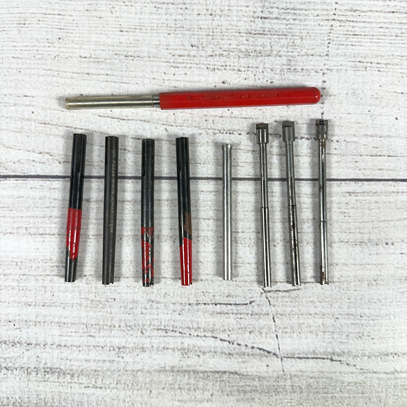 Lot of 9 Various Wire Wrap Bits and Sleeves Jonard HF WIlson Ok ...