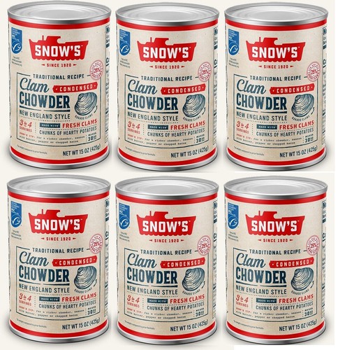 Snows Traditional Chowder Clam New England Style CONDENSED with Fresh ...