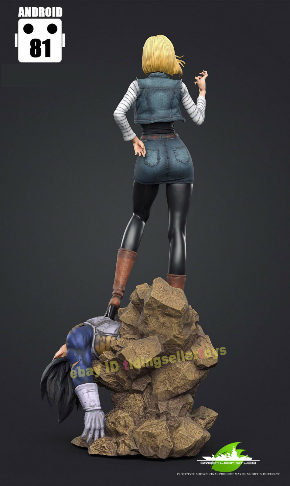 MON STUDIO Dragon Ball Android 18 Statue Resin Painted Recast Model ...