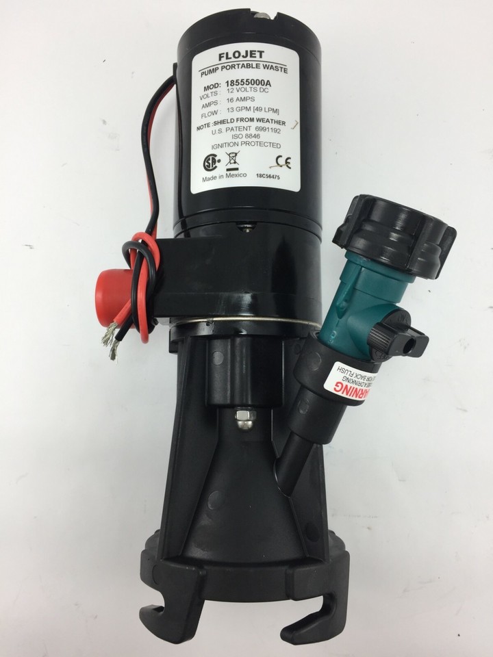 Flojet 18555000A Portable RV Waste Water Pump 12V DC 18555000 W ...