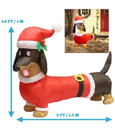 5ft Inflatable Christmas Weiner Dog | eBay