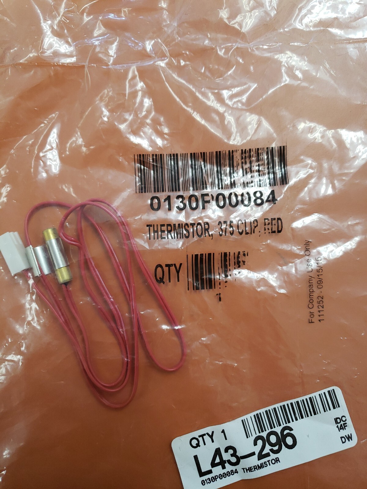 Goodman Amana 0130P00084 Red Thermistor .375 Clip (A2) | eBay