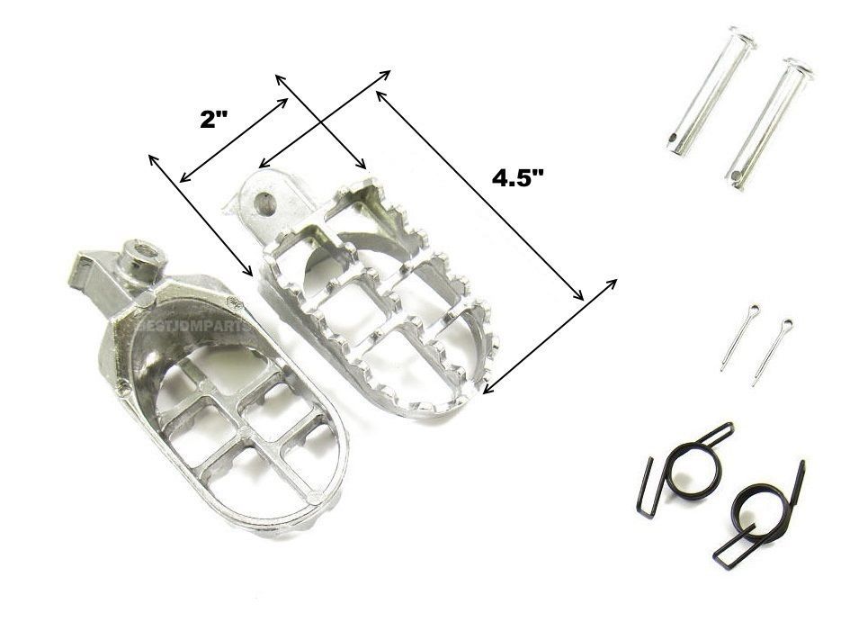 Silver FOOTPEG FOOT PEG XR50 CRF50 XR 50 125CC PIT BIKE NEW | eBay