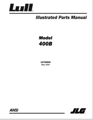 JLG Lull 400B Telehandler Parts Catalog Manual PDF USB | eBay