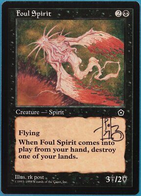 Foul Spirit Portal Second Age NM Black Uncommon SIGNED CARD (409852 ...