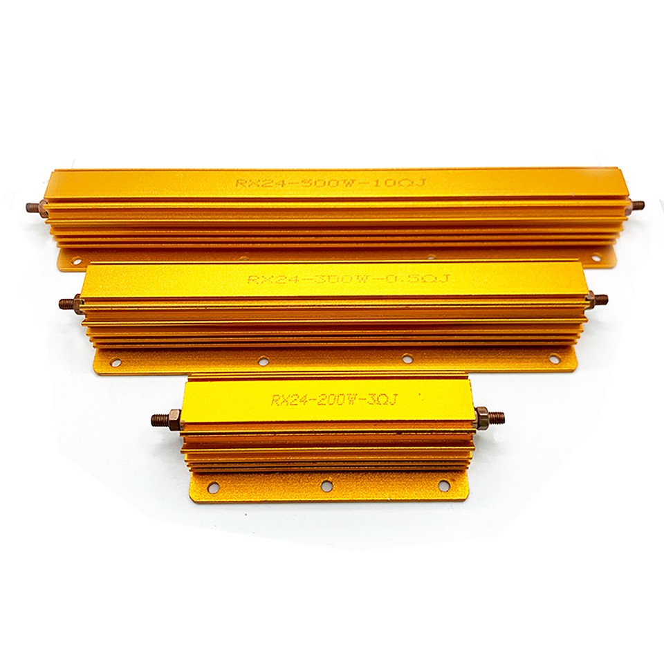 100W,200W,300W,500W Golden Aluminium Load Resistor Wirewound 0.1 ohm to ...
