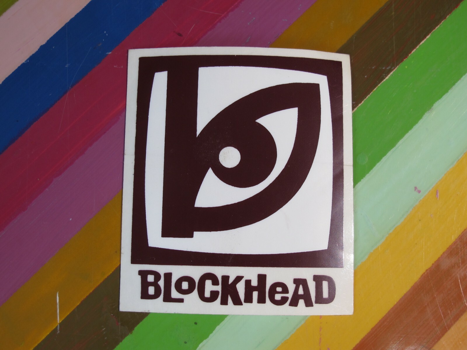 vtg 1980s Blockhead skateboard sticker - Jim Gray, Cunningham pro ...
