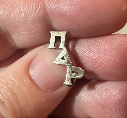Vintage Pi Delta Rho Letters Lapel Pin Gold Filled Fraternity Sorority ...