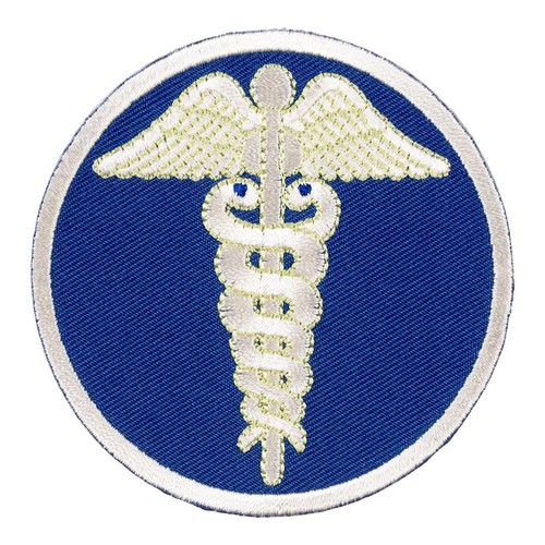 Blue Caduceus Symbol of Medicine Patch, Medical Patches | eBay