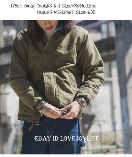 NON STOCK US Navy N-1 Men's Deck Jacket Winter Warm Heavyweight Cotton ...