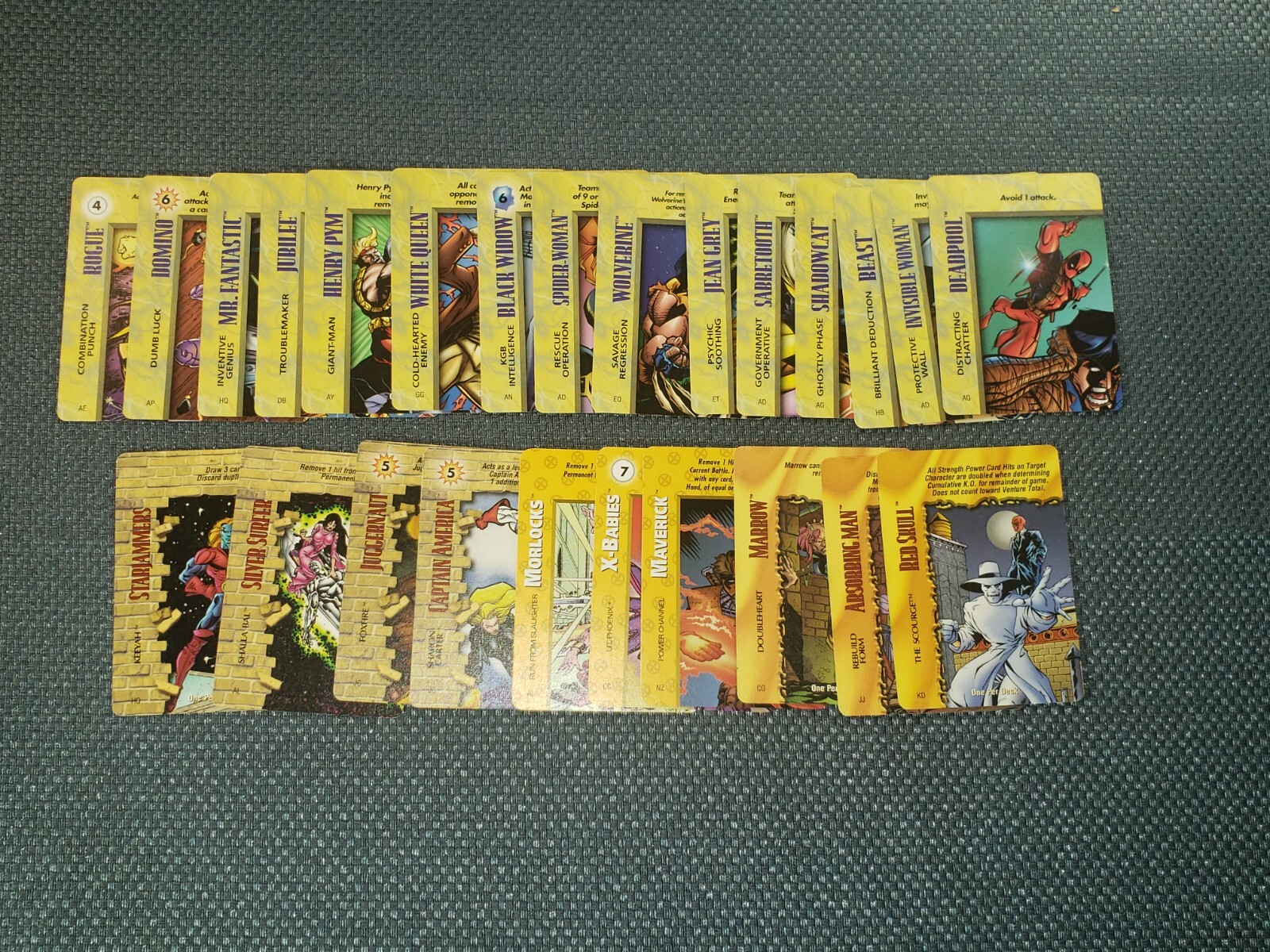 MARVEL OVERPOWER SPECIAL CARD LOT - IQ, CLASSIC, MONUMENTAL, X-MEN - NO ...