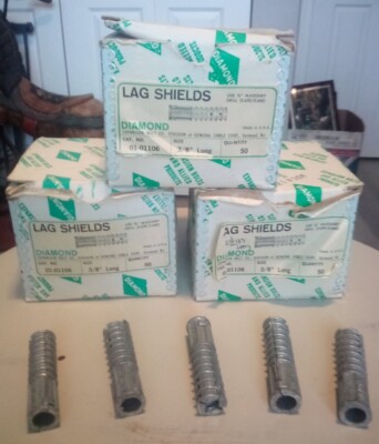 Lag Shields Size 3/8 x 2 1/2 inch (115 Total) | eBay