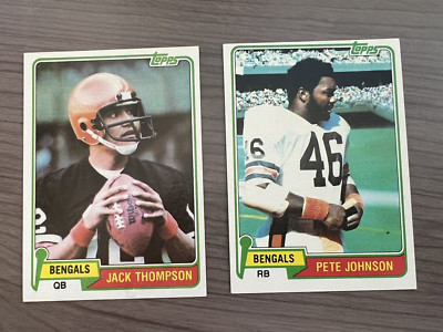 1981 Topps Football Card Lot Cincinnati Bengals Pete Johnson Jack ...