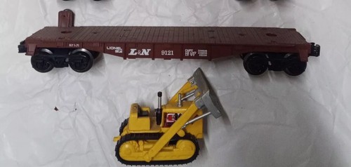 LIONEL L&N FLAT CAR W/ DOZER 6-9121 LOUISVILLE NASHVILLE BULLDOZER ...