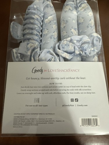 GOODY x LOVE SHACK FANCY Blue Heatless Curler Set 4-CT Everblooming ...