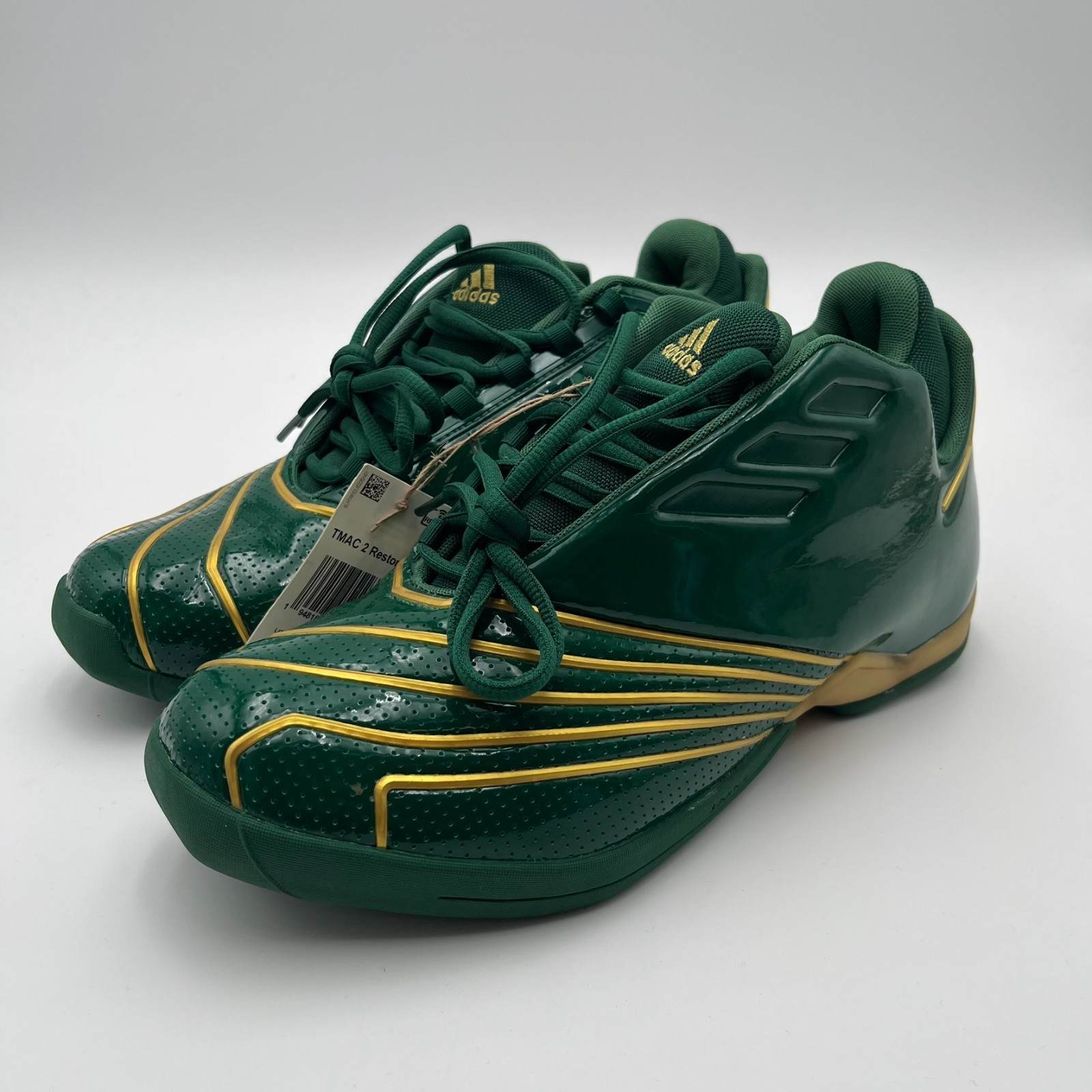 Adidas T Mac 2 Restomod Mens Forrest Green Gold Basketball Shoes Size 9.5