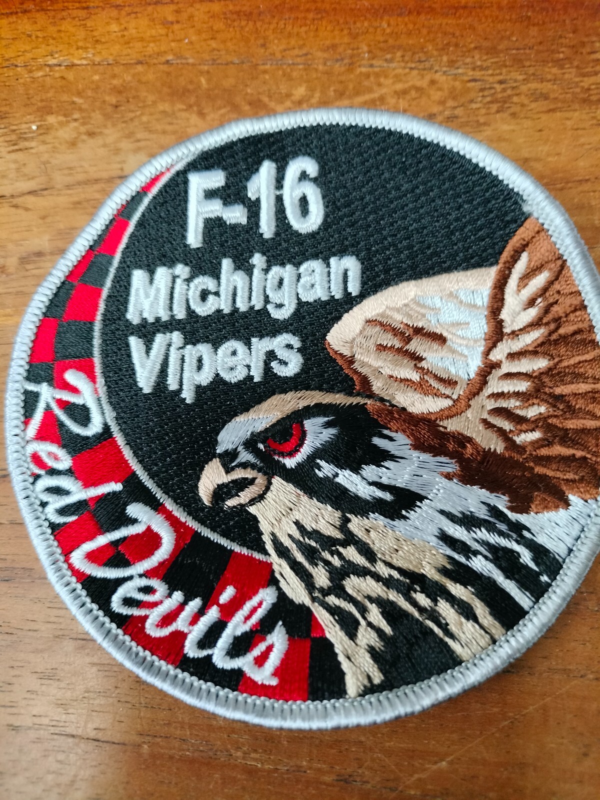 USAF air force F-16 Michigan Viper Red Devils fighting Falcon Swirl ...