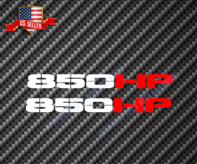 850 HP / HORSEPOWER VINYL DECAL STICKER 2 COLOR STICKERS STYLE #2 | eBay