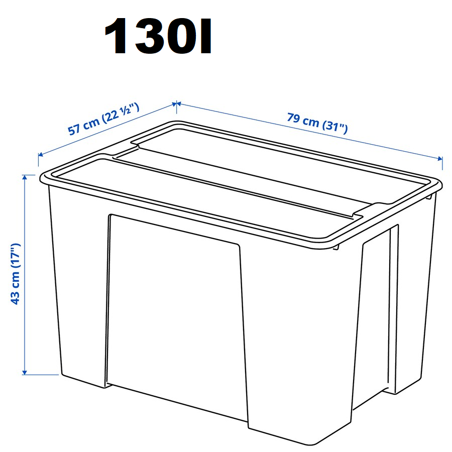 ikea Plastic Storage Boxes Clear Box with Lid Quality Stackable Office ...