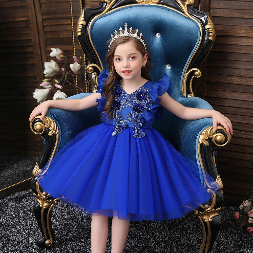 Blue Princess Dresses For Girls