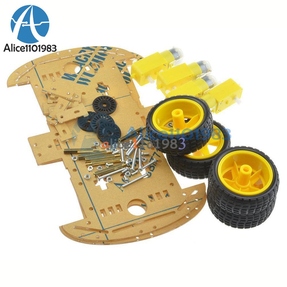 2WD 4WD Robot Smart Car Chassis Kits Speed Encoder 65x26mm Tire for ...
