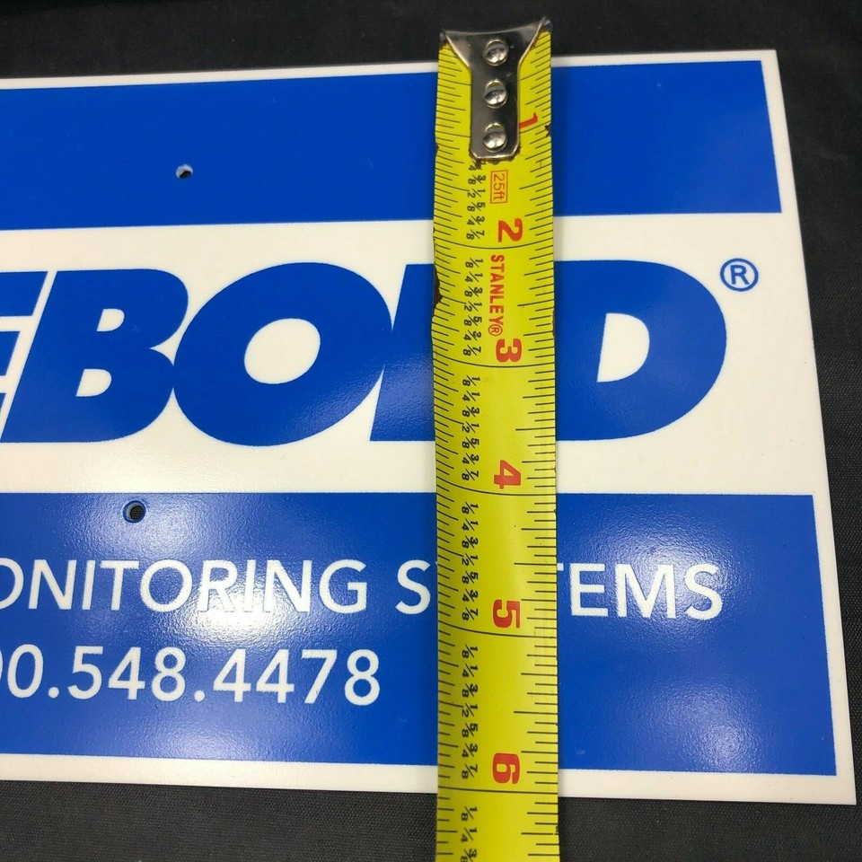 Diebold Security Monitoring Systems Sign 6"x10" | eBay