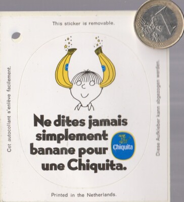 AUTOCOLLANTS. C32 alimentation. CHIQUITA. Banane | eBay