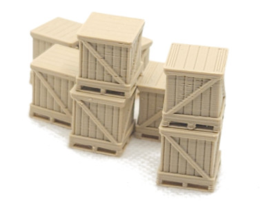 OO Gauge Palletised Wooden Crates Model Railway Scenery | eBay UK