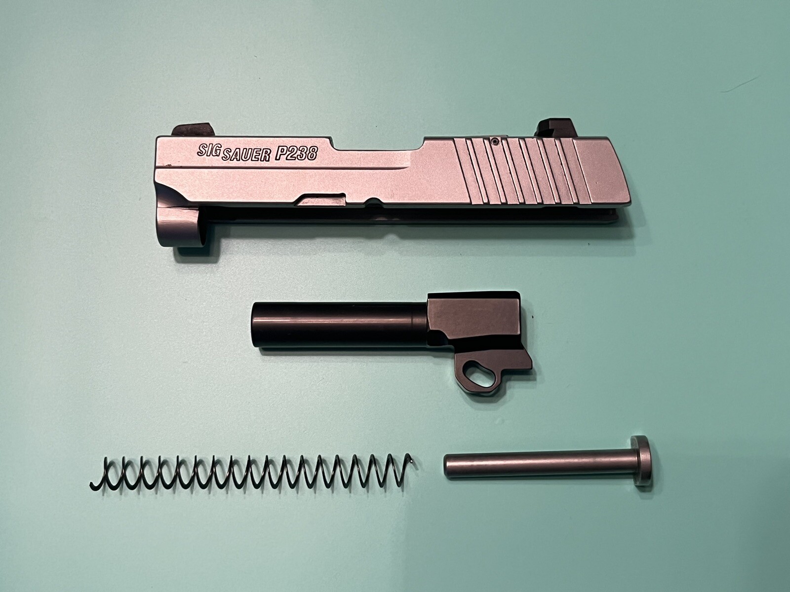 USED SIG SAUER P238 SLIDE BARREL GUIDE ROD .380 ACP STAINLESS NIGHT ...