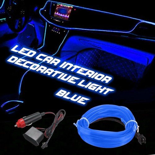 Blue LED Auto Interior Car Decor Atmosphere Wire Strip Light Lamp ...