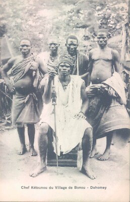 French colonies DAHOMEY BONOU Ketounou chief 1900s PC | eBay