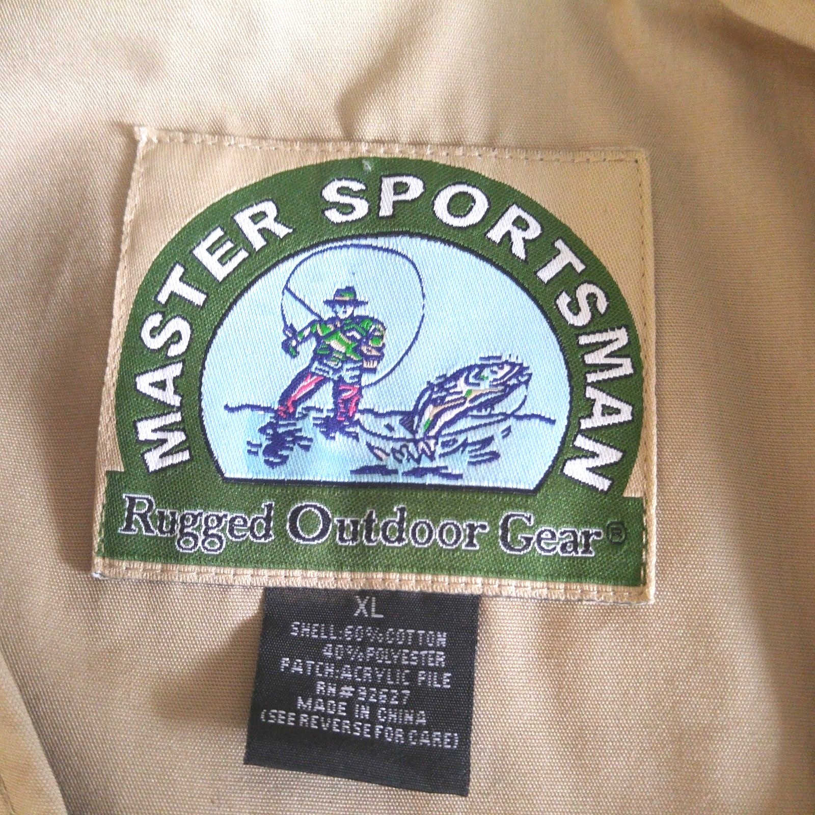 Master Sportsman Rugged Outdoor Gear Khaki Fishing Vest XL | eBay