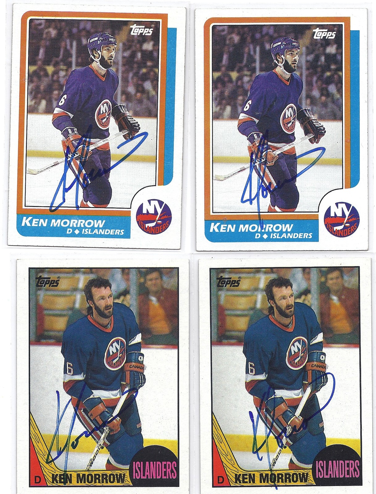 1987 Topps #66 Ken Morrow New York Islanders Autographed Signed Hockey Card | eBay
