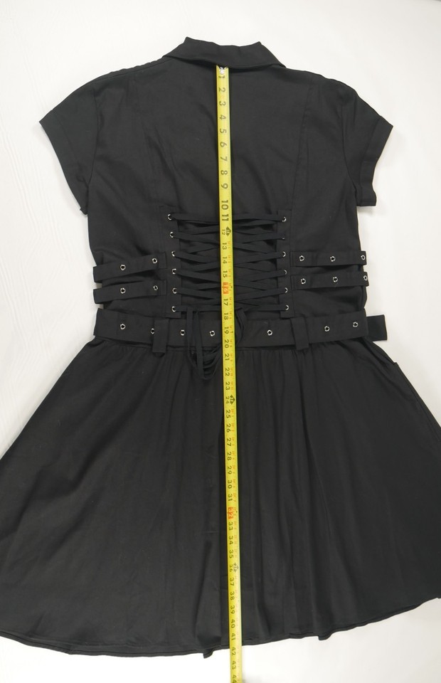 Hot Topics Black Zipper Bondage Detention Midi Dress Women's Size 3X ...