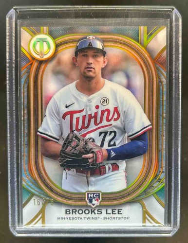 2025 Topps Tribute Brooks Lee RC Gold Rookie #16/75 Twins | eBay