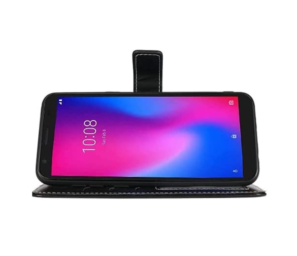 FOR Cloud Mobile Stratus C7 Wallet ID Pouch Case Phone Cover + Tempered ...