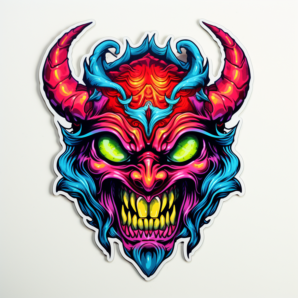 6X Autoaufkleber Teufel Sticker 9X9 cm Cartoon Devil Aufkleber Auto ...