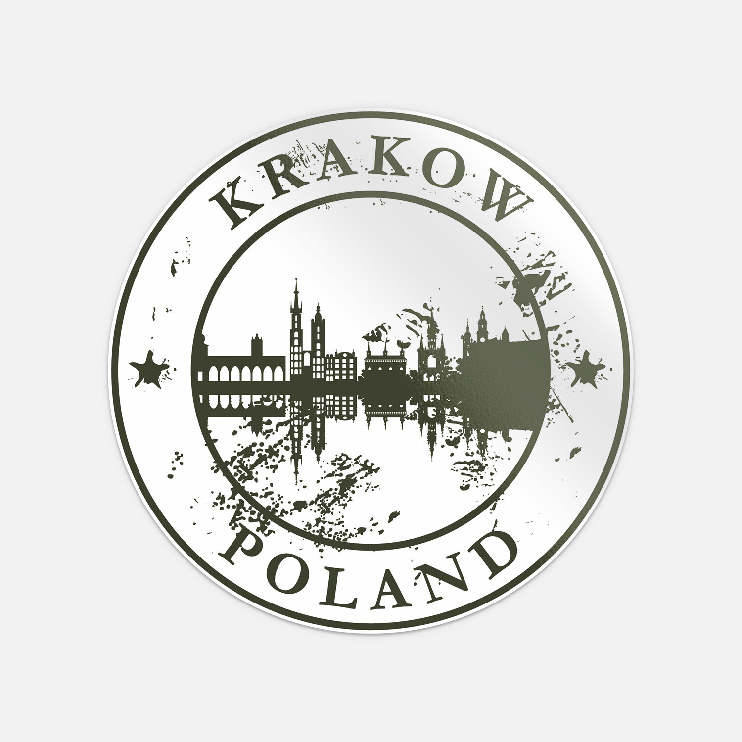 Krakow City Poland Europe Travel Rubber Stamp Vinyl Sticker Decal | eBay