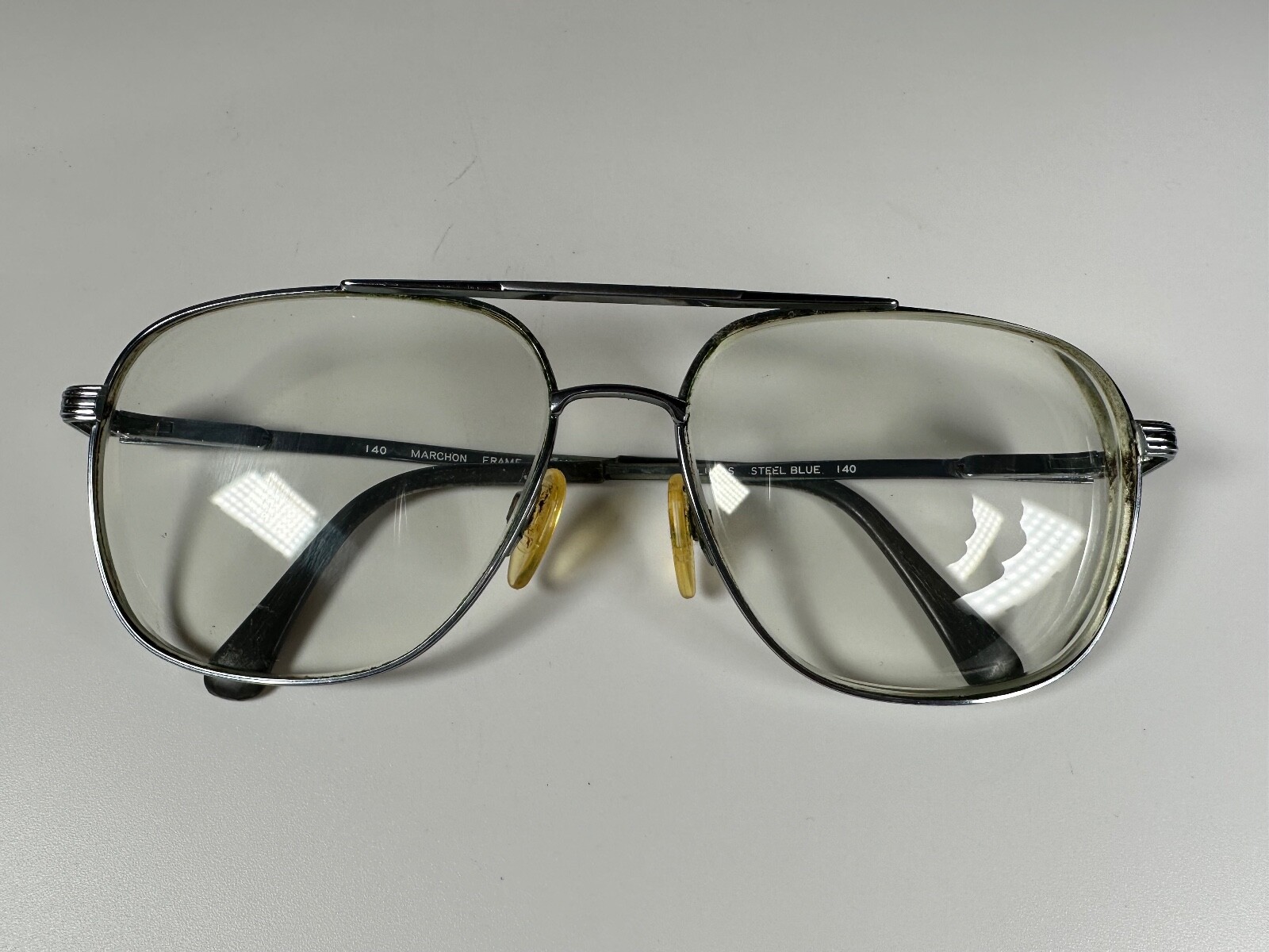 Vintage Men's Marchon 140 Lucas Steel Blue Prescripti… - Gem