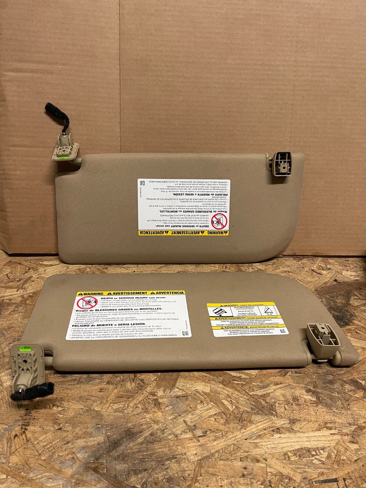 2019 FORD F250 F350 PLATINUM TAN/BEIGE SUN VISORS OEM | eBay
