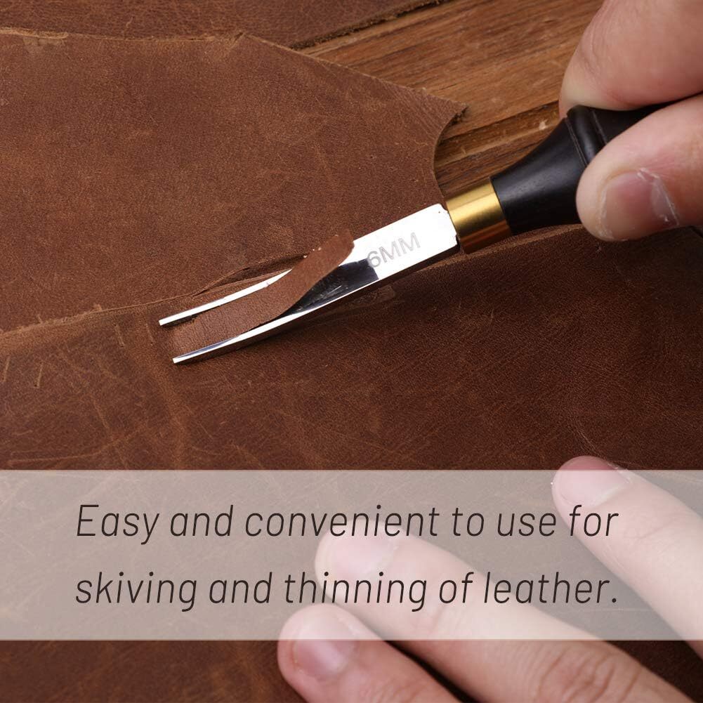Vintage Leather Craft Tools Kit Leather Edge Beveler Wide Mouth Skiving ...