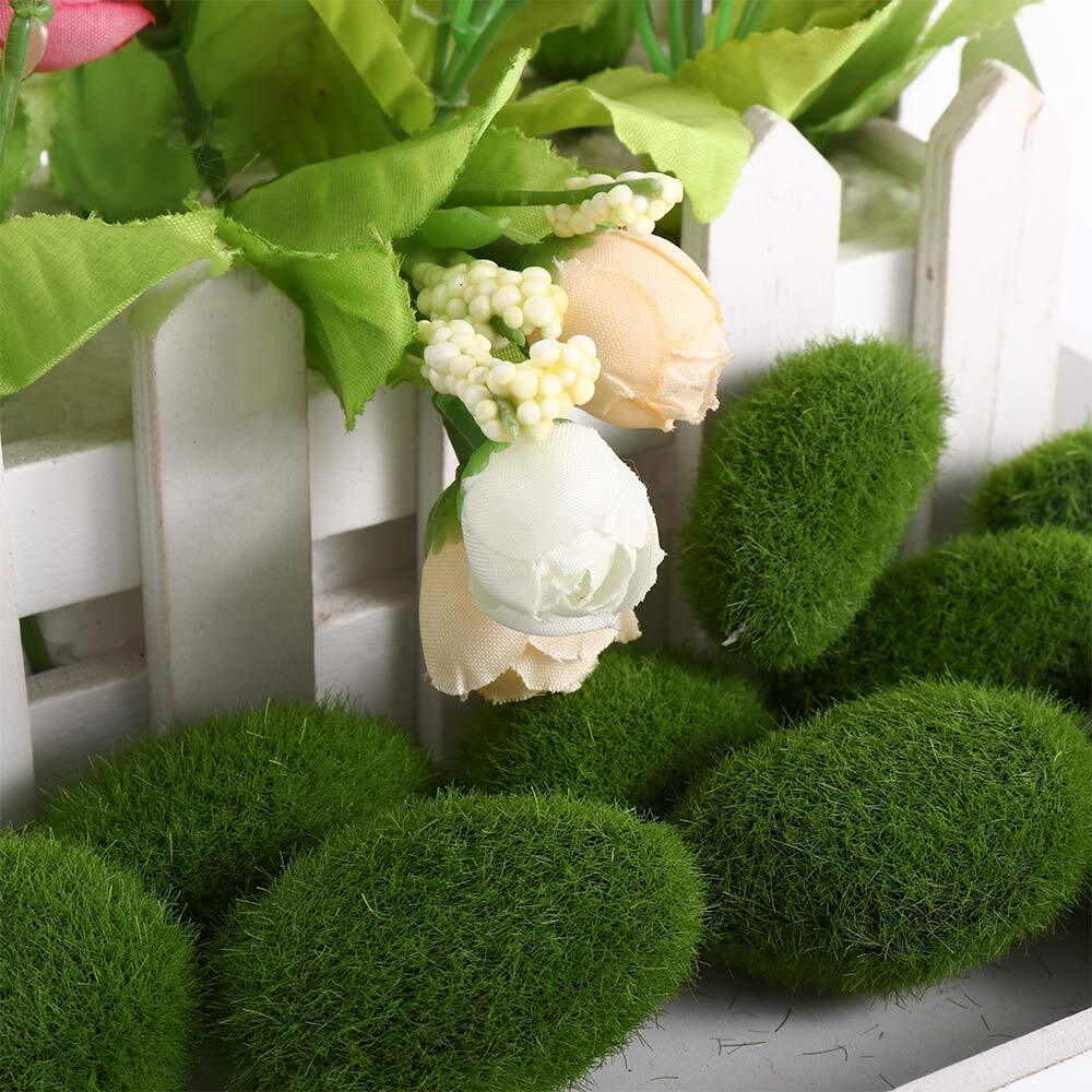 Plant Artificial Green Moss Ball Artificial Moss Rocks Faux Green Moss ...