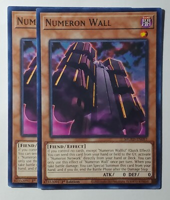 Yugioh x2 Numeron Wall MGED-EN081 Rare 1st Edition New | eBay