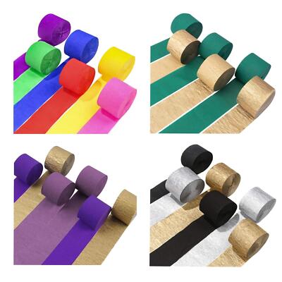 6 Rolls Crepe Paper Streamers, Crepe Paper Roll Backdrop Party ...