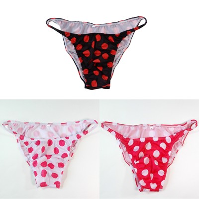 K377 P String Bikini String Narrow waist Printed Soft Jersey Ball Dots ...