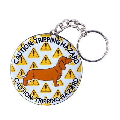 Dachshund Tripping Hazard Keychain Dog Key Ring Accessories Handmade ...