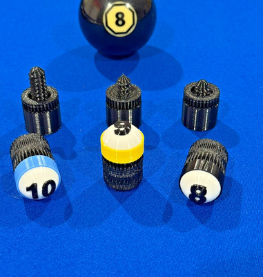 Custom Pool Cue Joint Protectors - 8/9/10 Ball - Radial Uniloc 3/8x10 5 ...