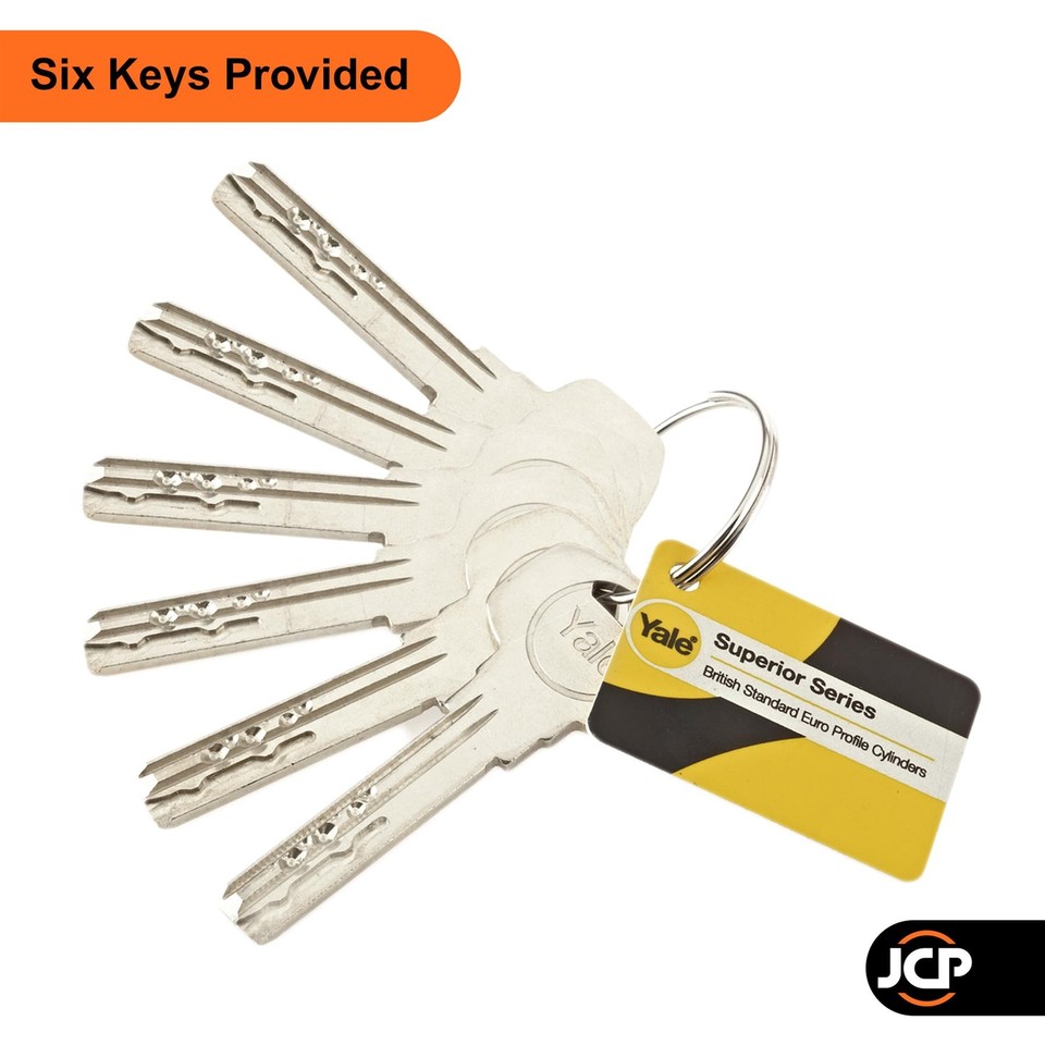 Yale Superior Keyed Alike Pair Euro Cylinder Door Lock Anti Snap ...