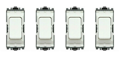 4 x MK K4882WHI Grid Plus Grid Switches 2 Way 10 amp Single Pole (White ...